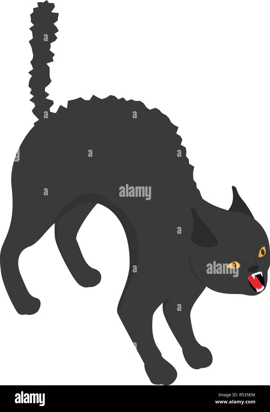 Black scary cat icon. Isometric of black scary cat vector icon for web ...