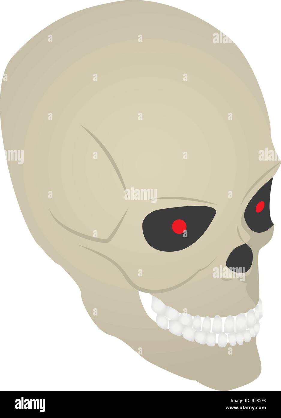 Scary skull icon. Isometric of scary skull vector icon for web design ...