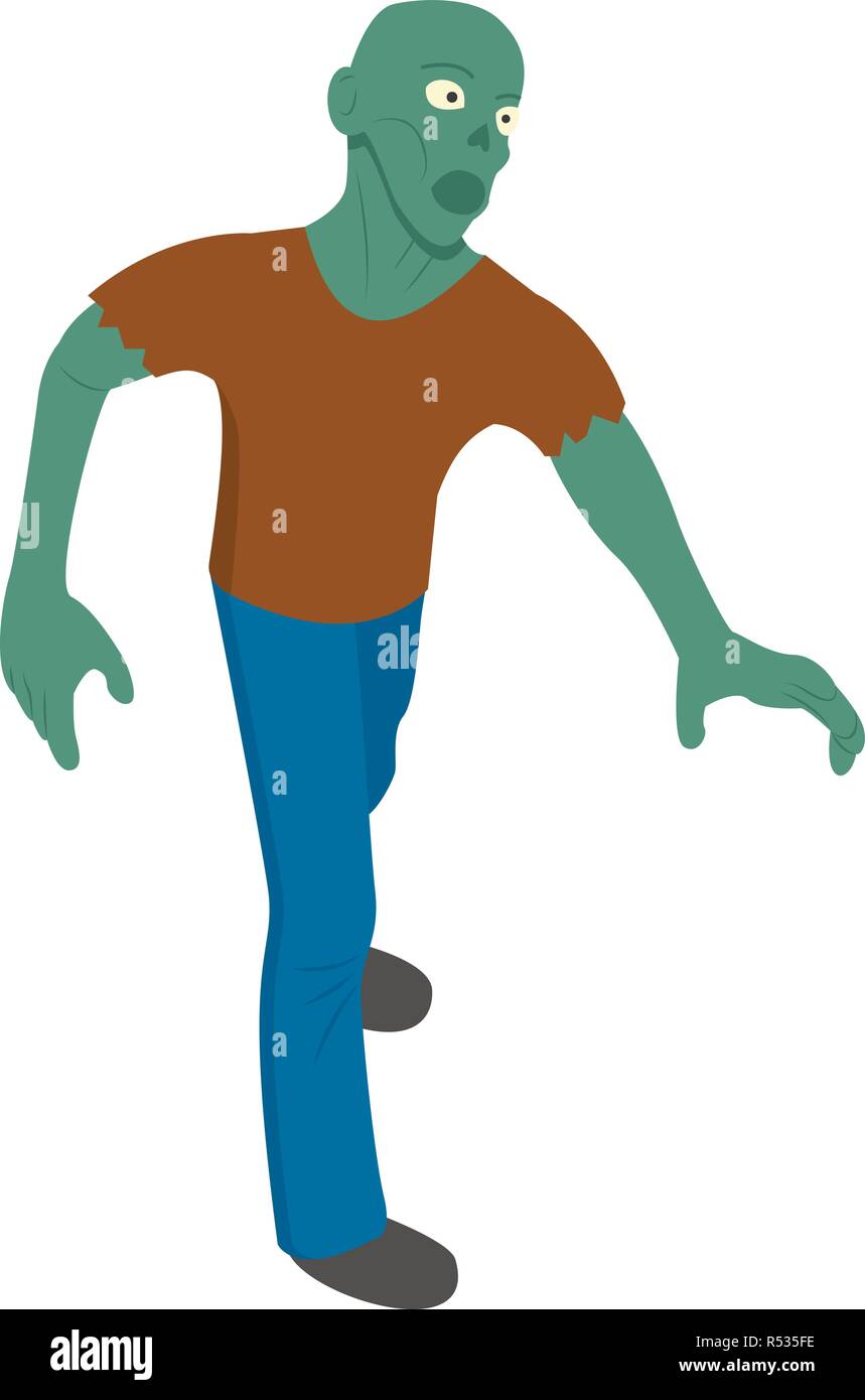 Zombie man icon. Isometric of zombie man vector icon for web design ...