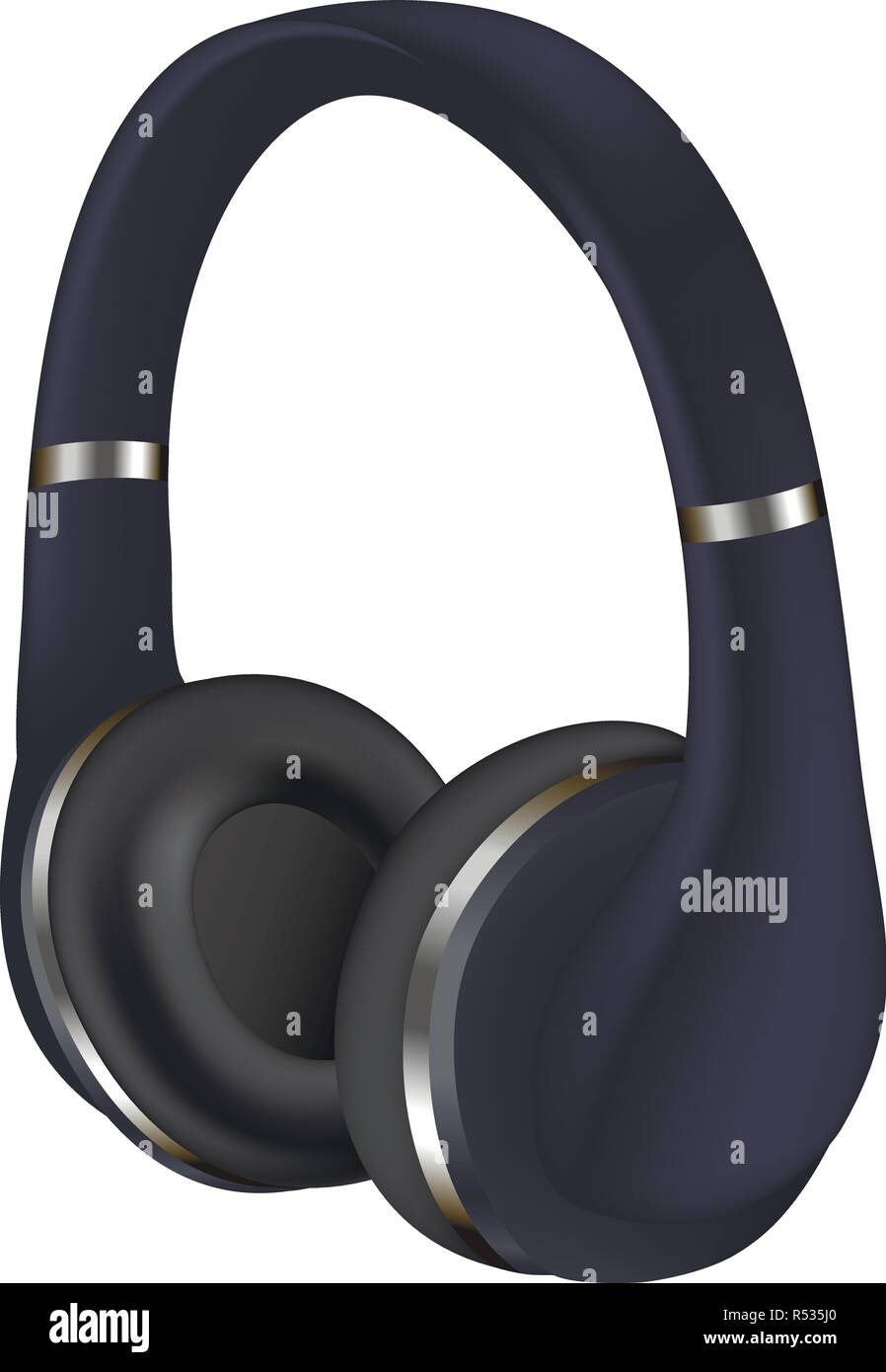 Wireless headphones icon. Realistic illustration of wireless headphones ...