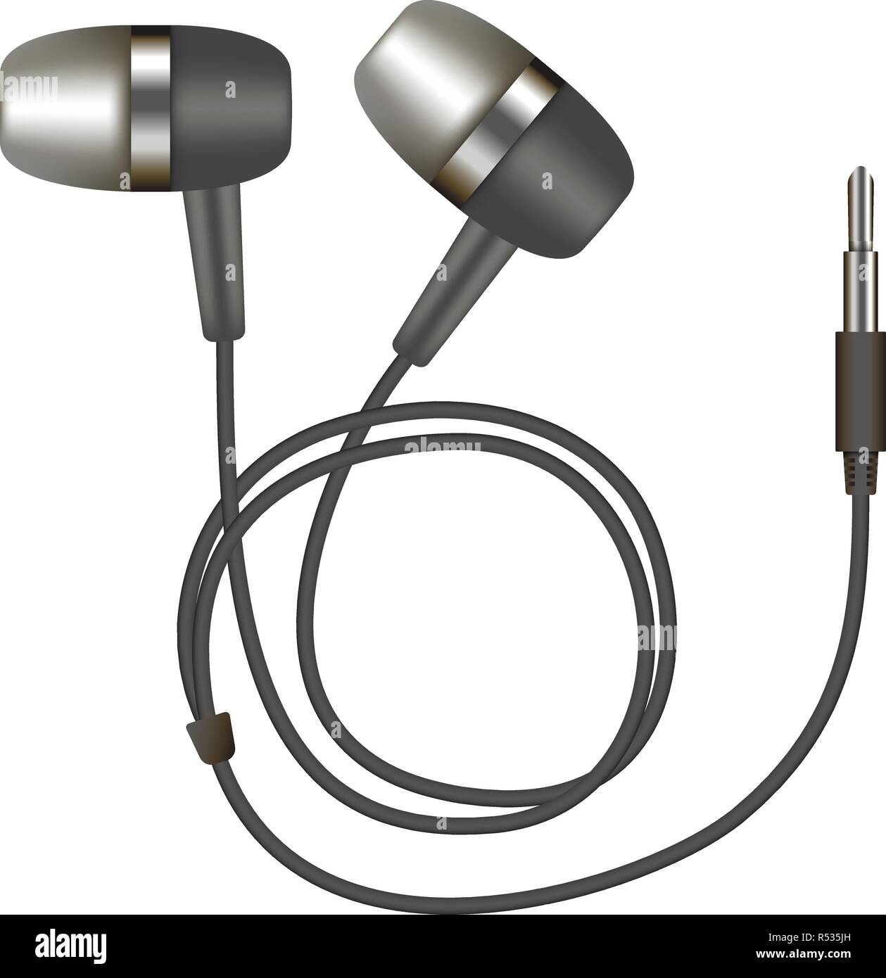 Earbuds icon. Realistic illustration of earbuds vector icon for web ...