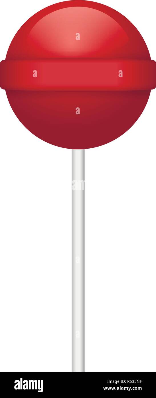 Red lollipop icon. Realistic illustration of red lollipop vector icon ...