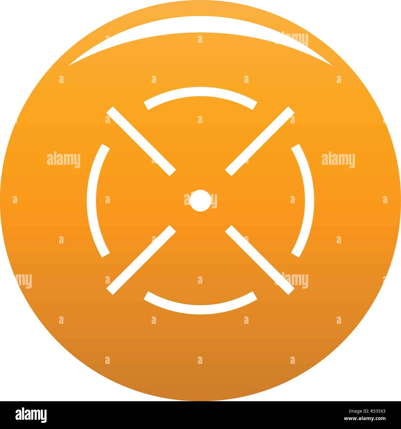 Close radar icon. Simple illustration of close radar vector icon for ...
