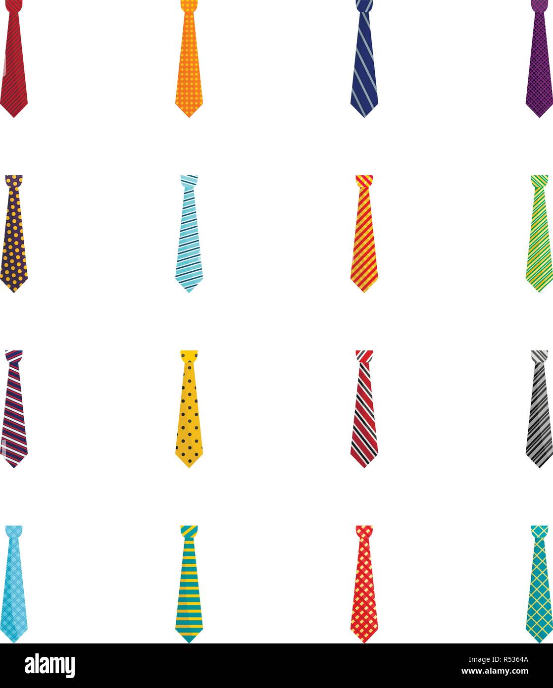 Tie icon set. Flat set of tie vector icons for web design Stock Vector ...