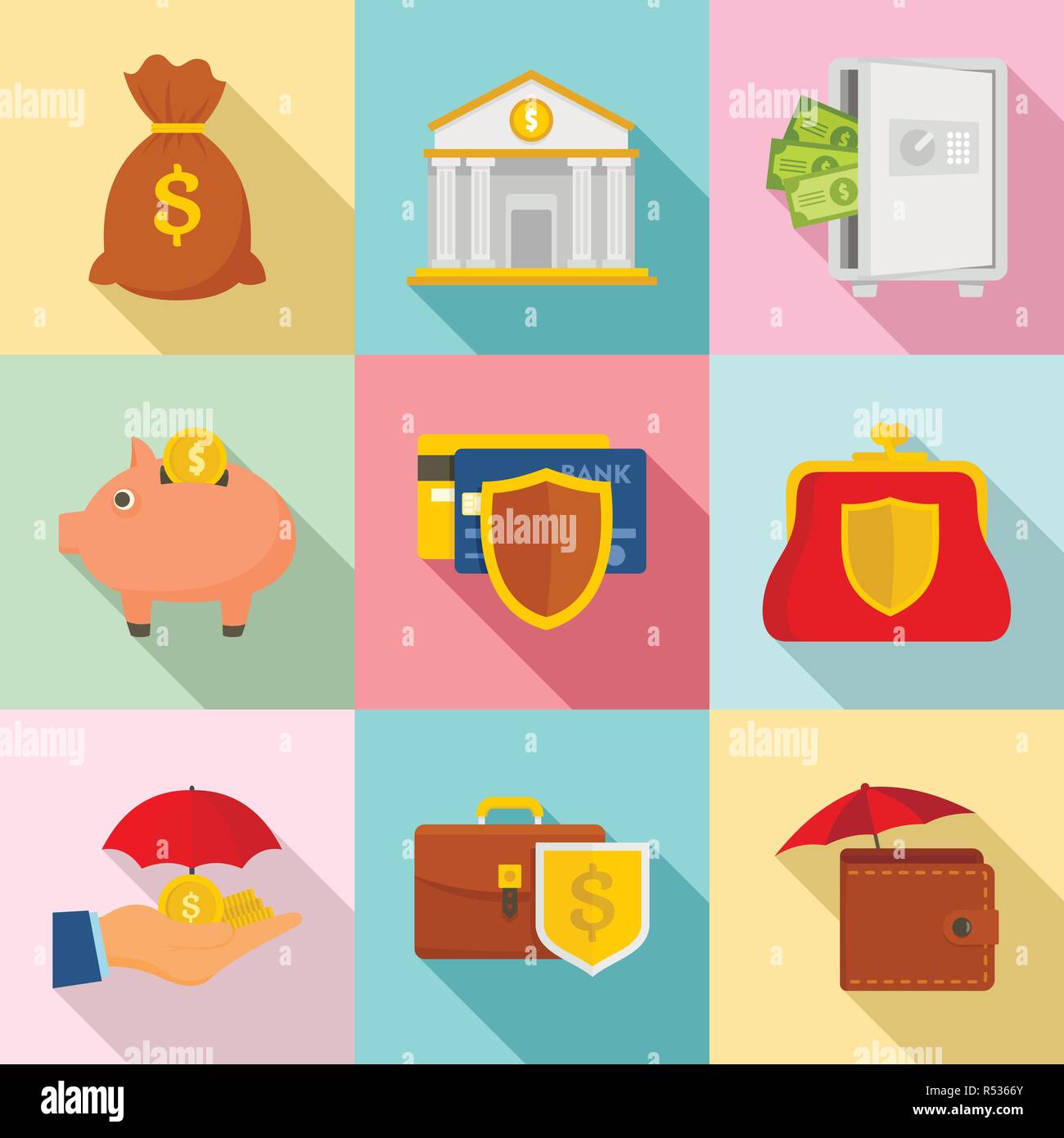 Deposit banner set. Flat illustration of deposit vector banner set for ...