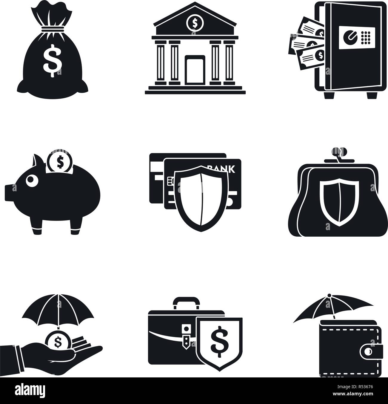 Bank Deposit Icons