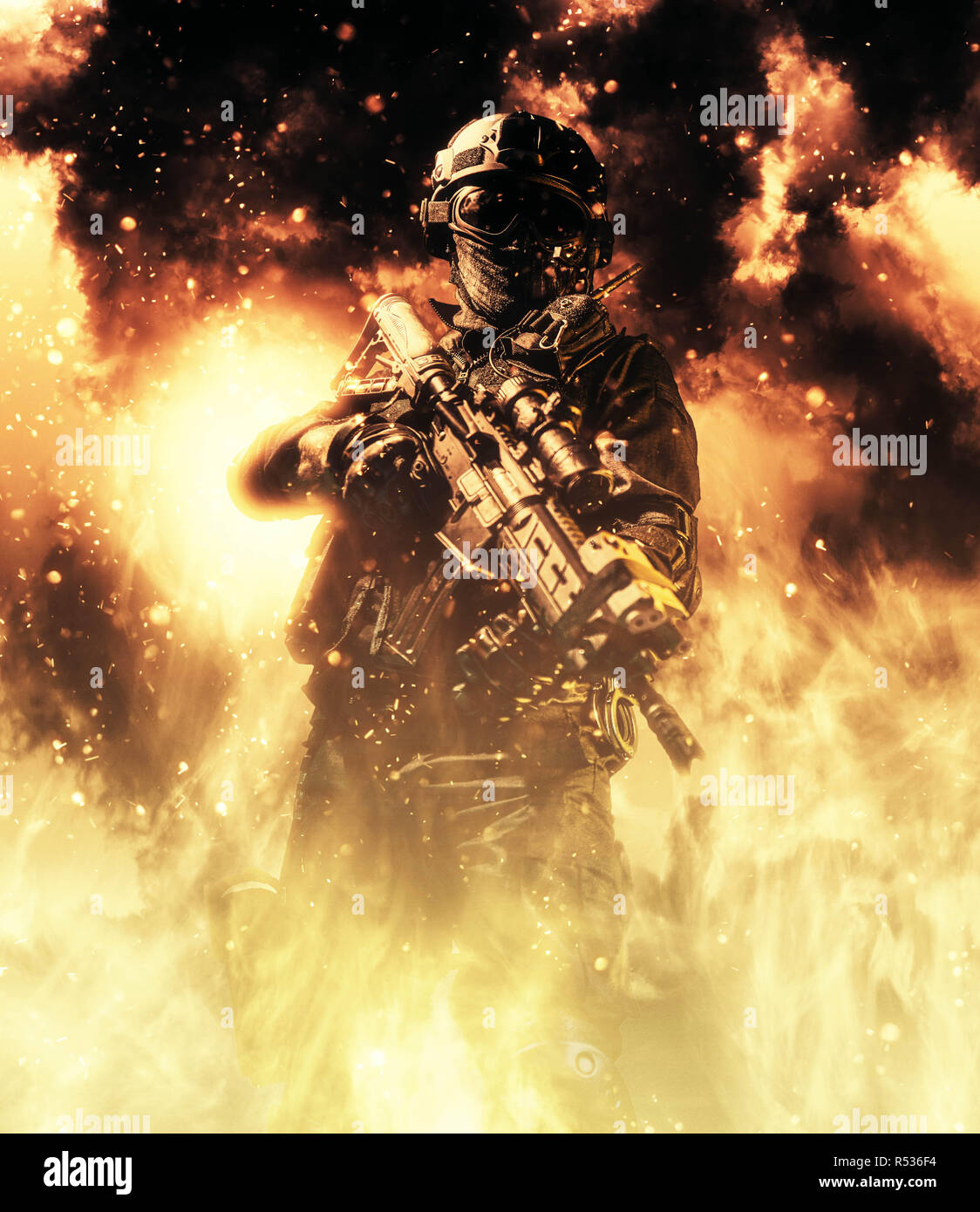 special forces soldier police, swat team member Stock Photo - Alamy