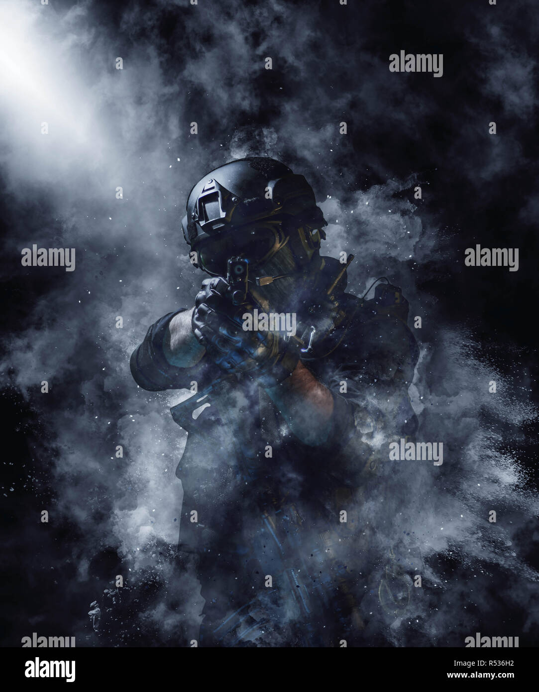 special forces soldier police, swat team member Stock Photo - Alamy