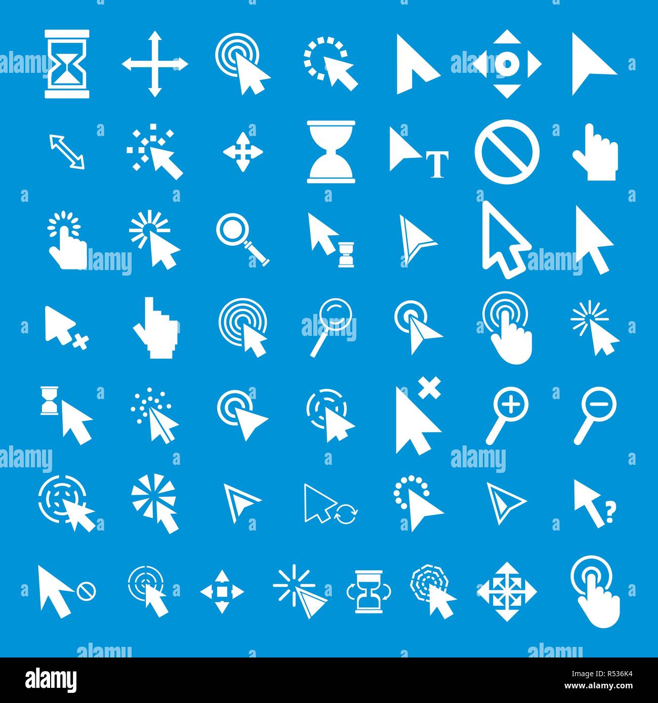 Mouse cursor icons set. Simple illustration of 50 Mouse cursor vector ... Mouse cursor icons set. Simple illustration of 50 Mouse cursor vector ...