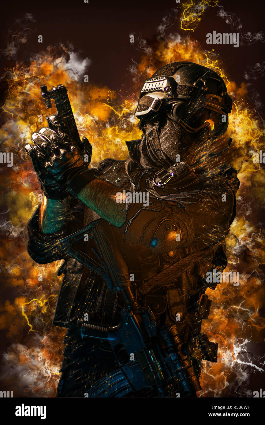 special forces soldier police, swat team member Stock Photo - Alamy