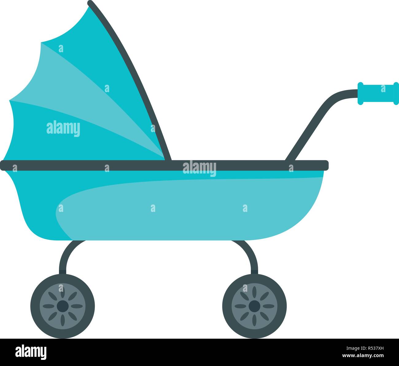 Baby trolley icon. Flat illustration of baby trolley vector icon for ...