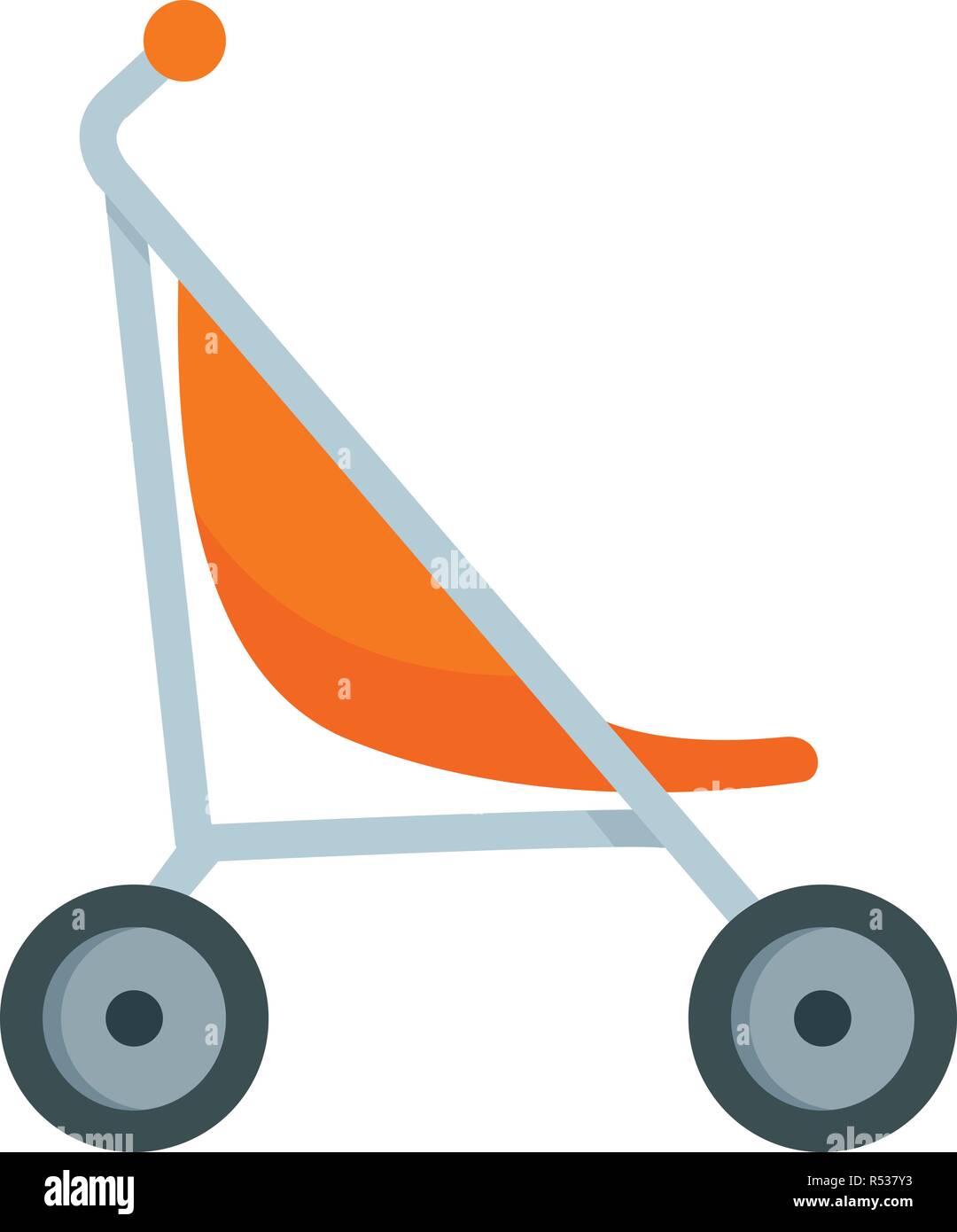 Little pram icon. Flat illustration of little pram vector icon for web ...