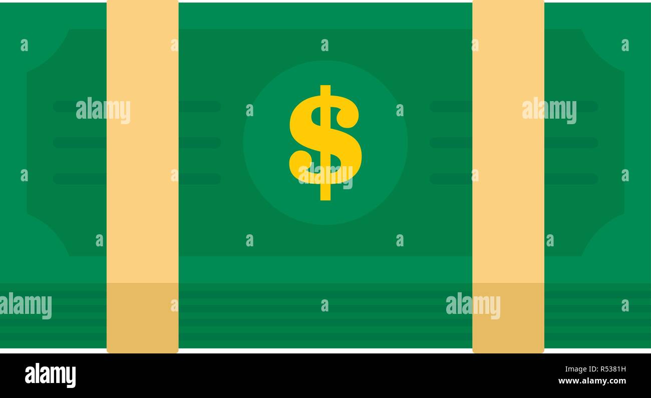 Dollar pack icon. Flat illustration of dollar pack vector icon for web ...