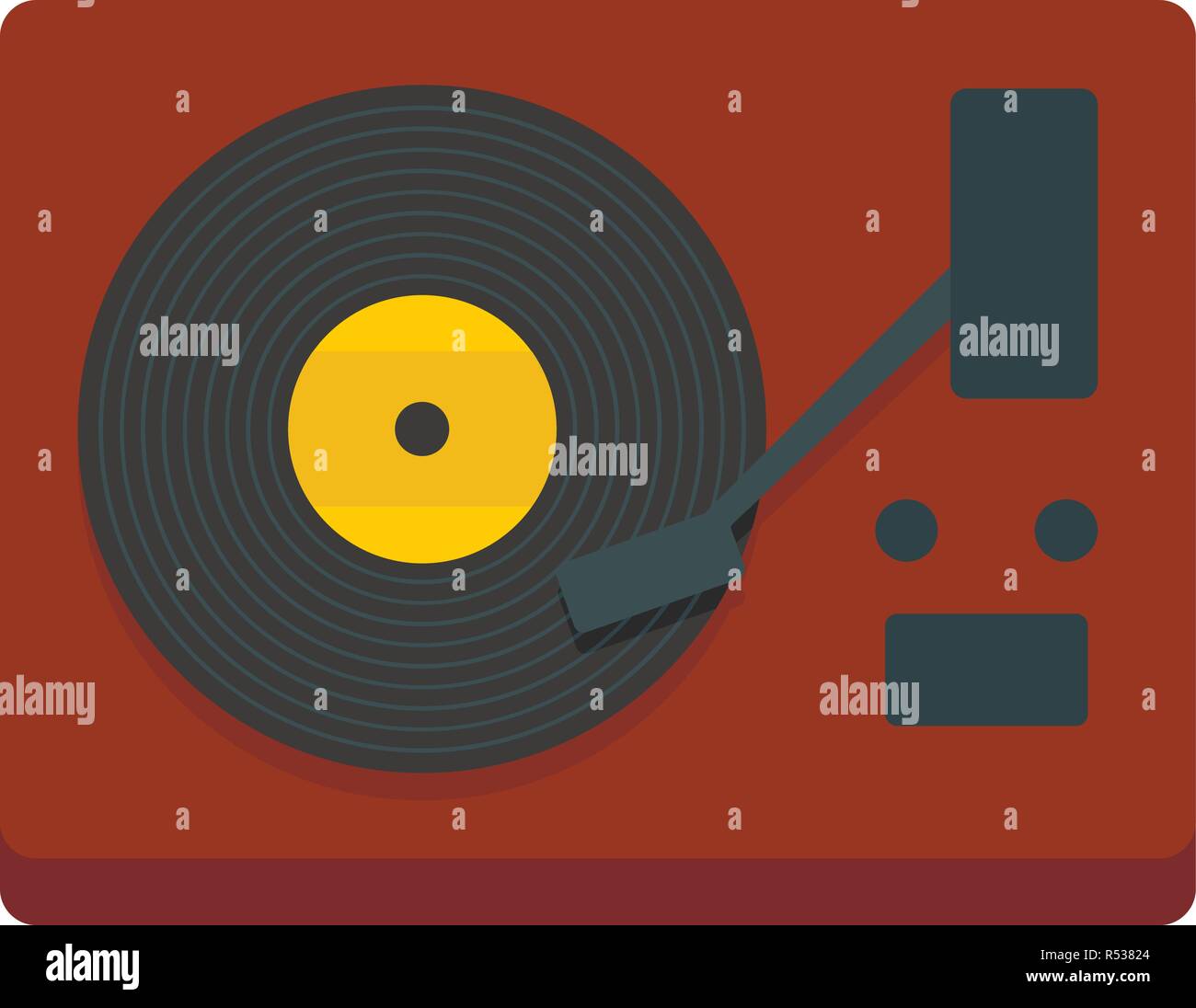 Vinyl player icon. Flat illustration of vinyl player vector icon for ...