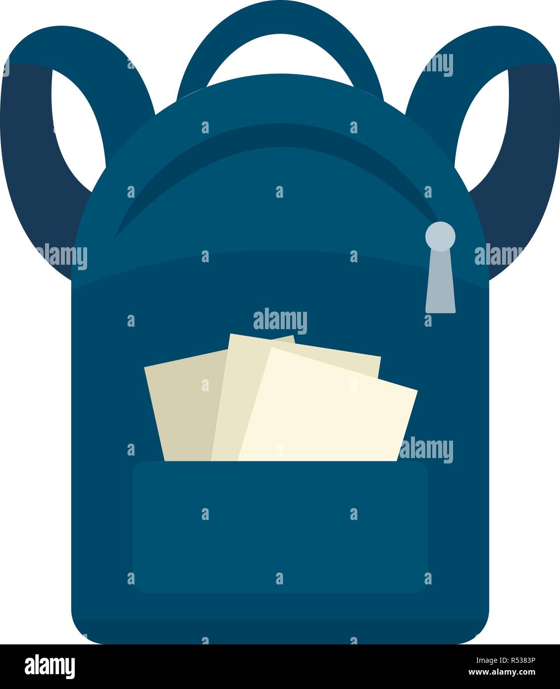 Student backpack icon. Flat illustration of student backpack vector ...
