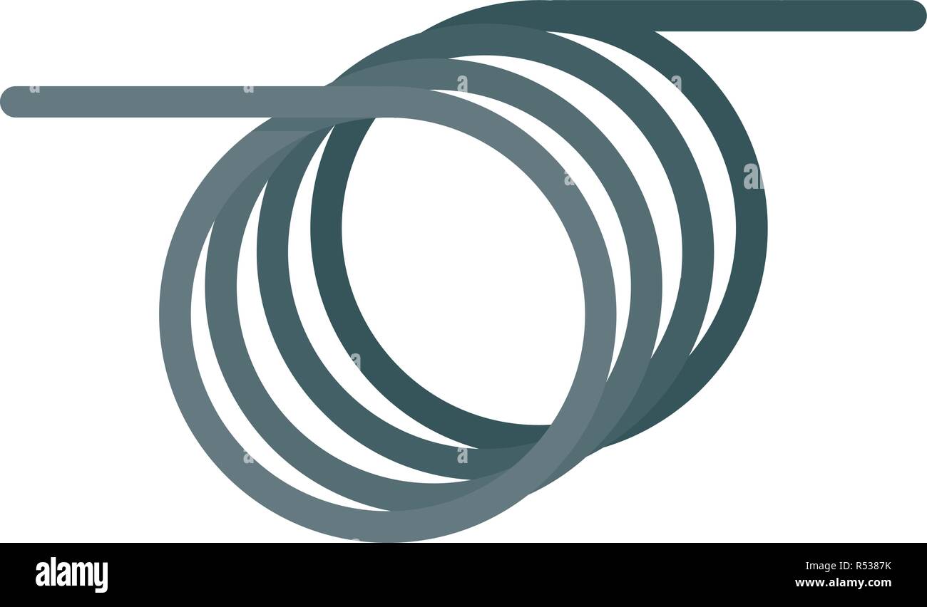 Spiral cable icon. Flat illustration of spiral cable vector icon for ...