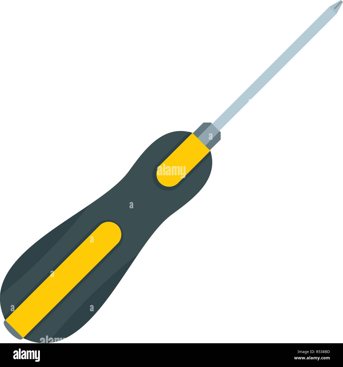 Screwdriver icon. Flat illustration of screwdriver vector icon for web ...