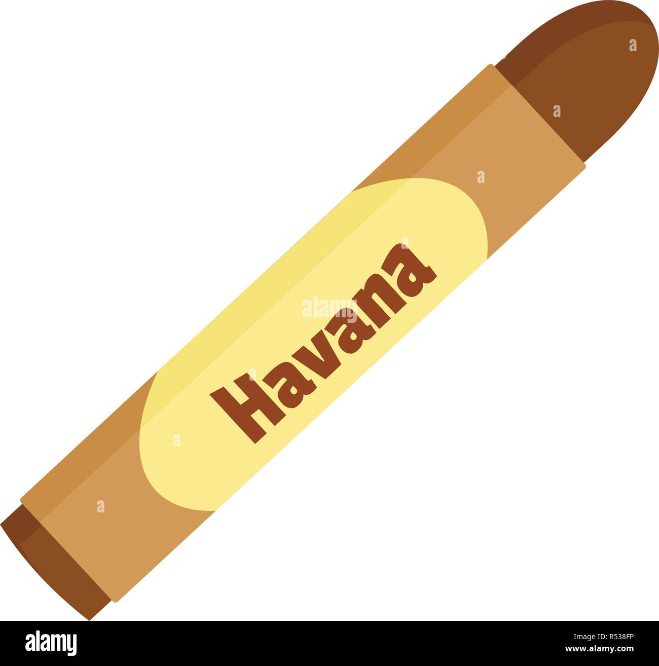 Luxury cuban cigar havana icon. Flat illustration of luxury cuban cigar ...