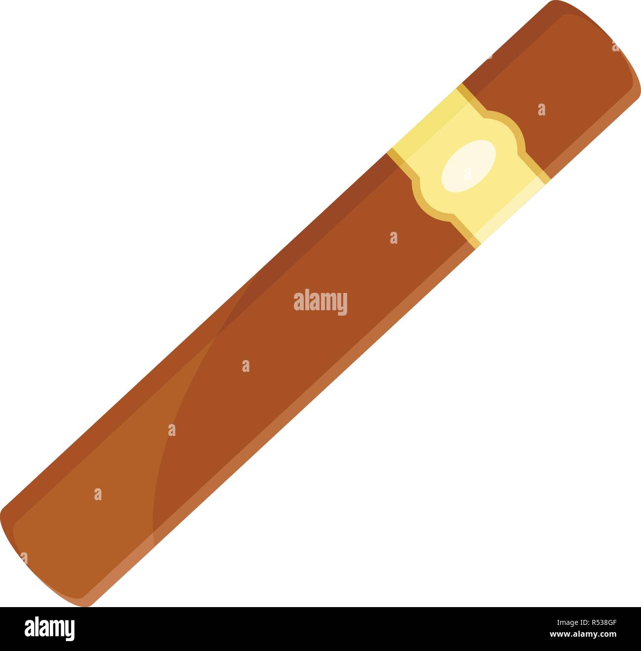 Brown cigar of cuba icon. Flat illustration of brown cigar of cuba ...