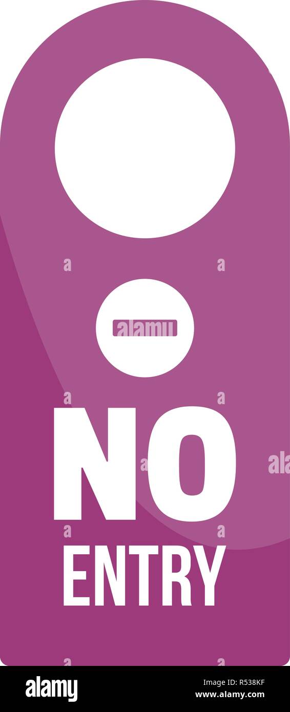No entry room tag icon. Flat illustration of no entry room tag vector ...