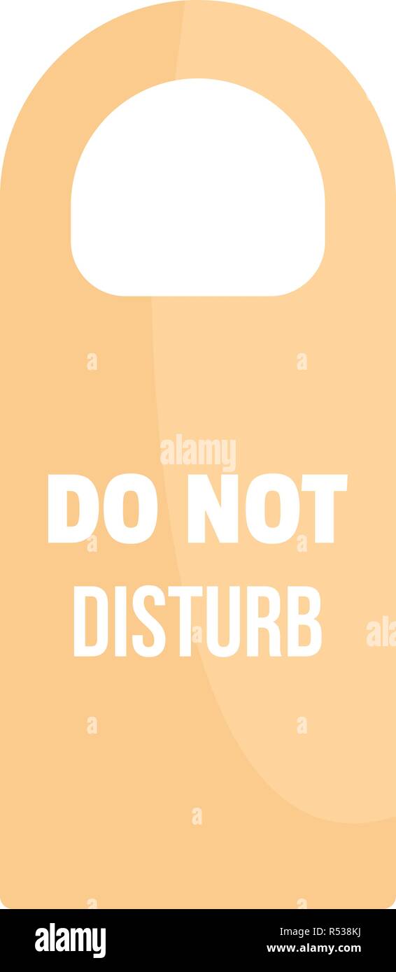 Do not disturb room tag icon. Flat illustration of do not disturb room ...