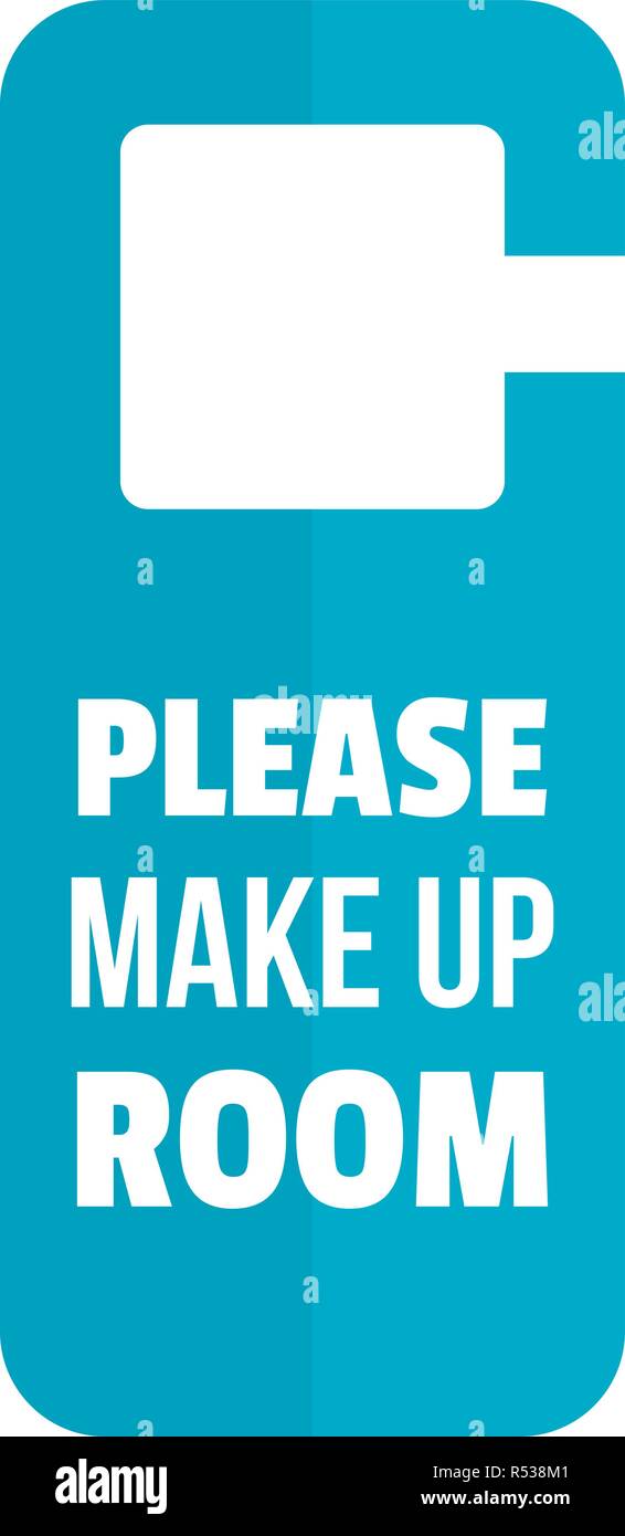 Please make up room hanger icon. Flat illustration of please make up ...