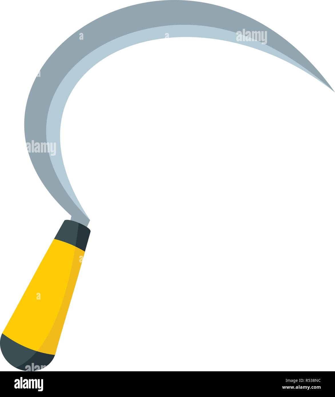 Farm sickle icon. Flat illustration of farm sickle vector icon for web ...