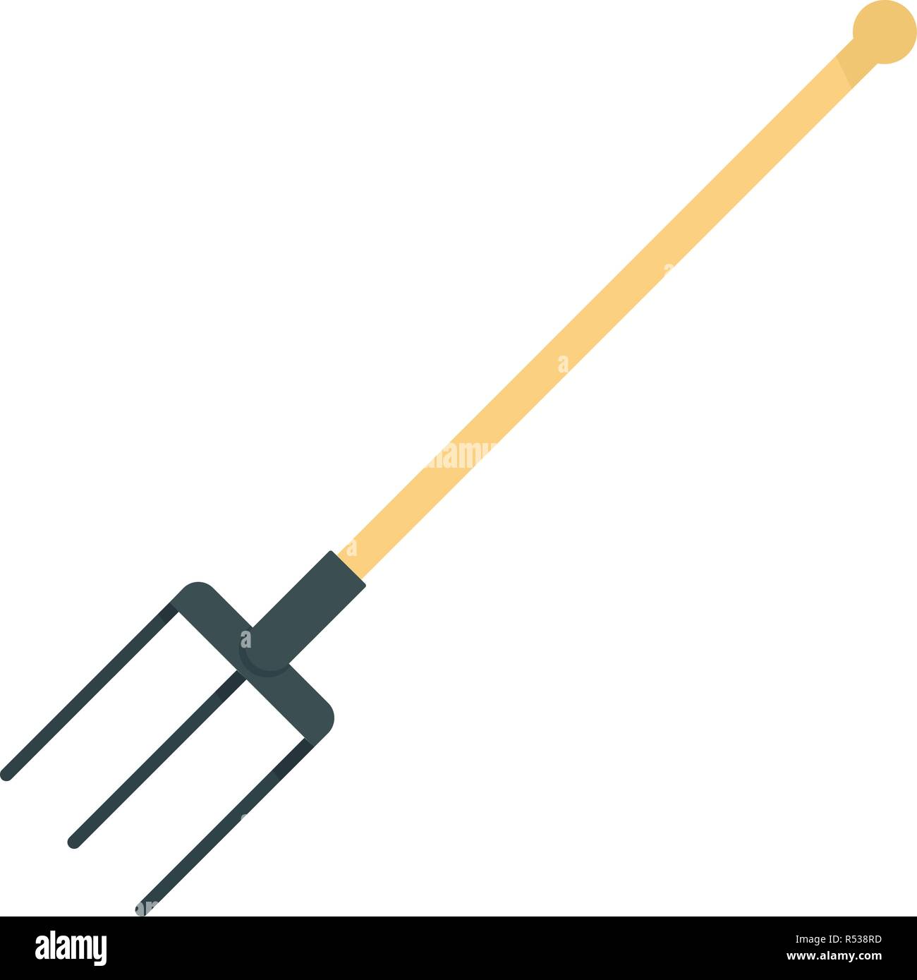 Garden fork icon. Flat illustration of garden fork vector icon for web ...