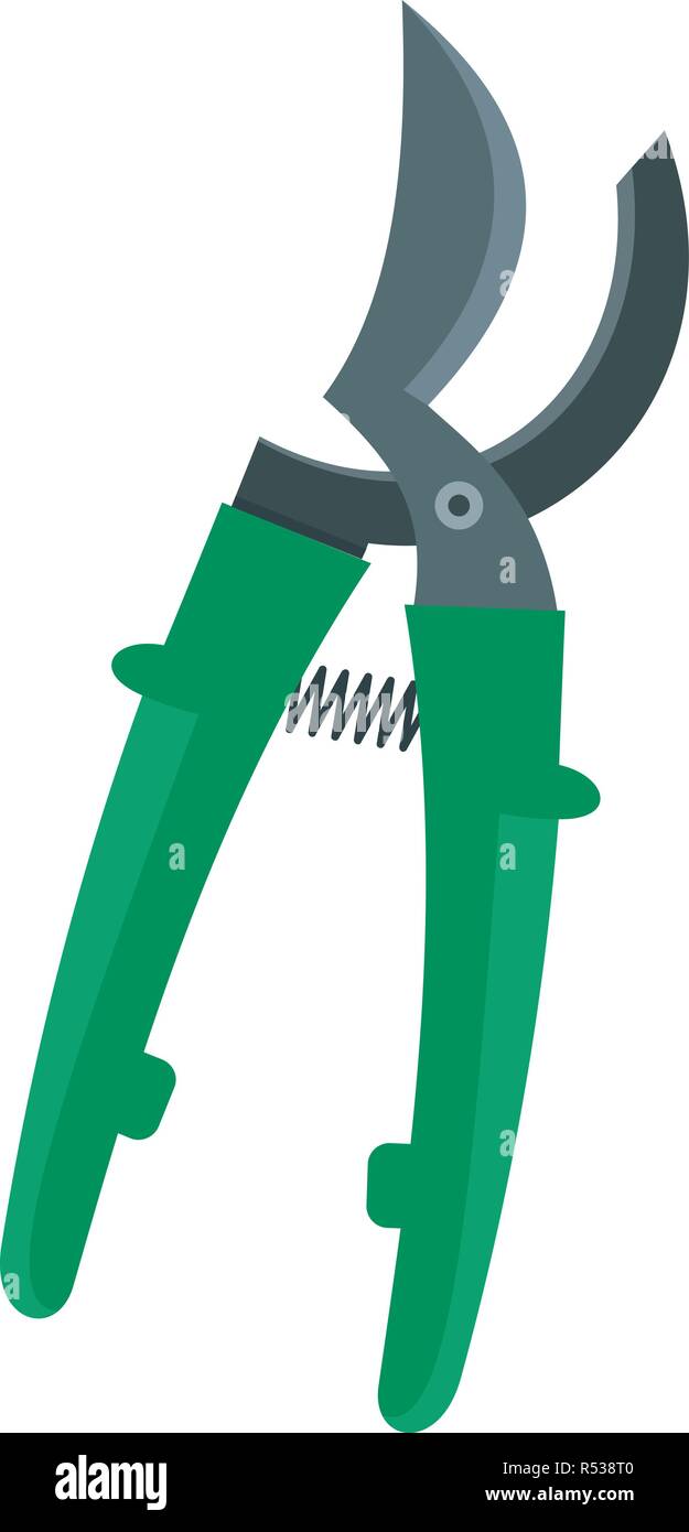 Farm secateurs icon. Flat illustration of farm secateurs vector icon ...