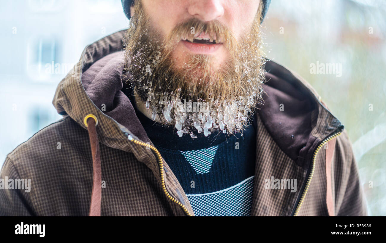 Cold icicles face hi-res stock photography and images - Alamy