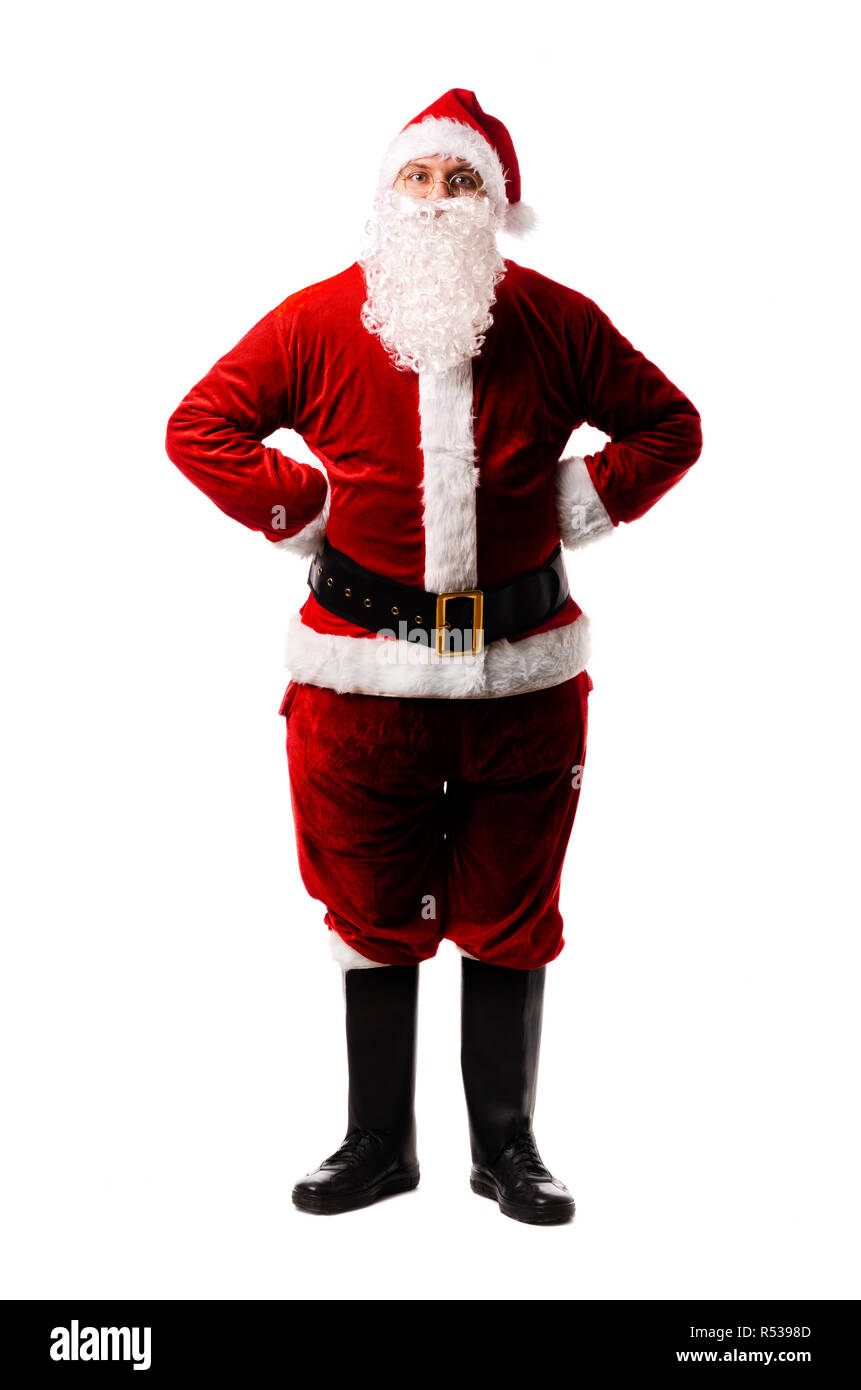 Santa Claus on white background Stock Photo - Alamy