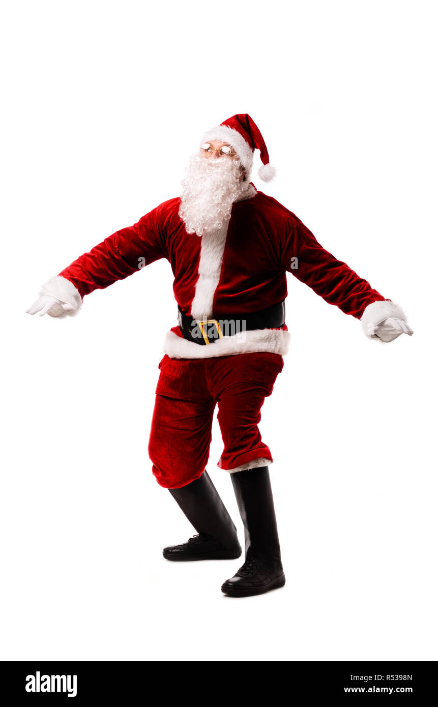 Santa Claus on white background Stock Photo - Alamy
