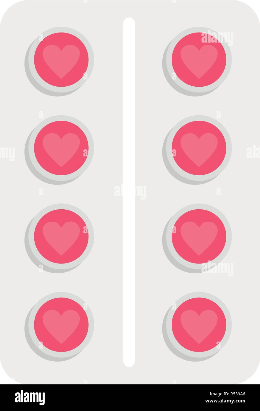 Contraception pill pack icon. Flat illustration of contraception pill ...