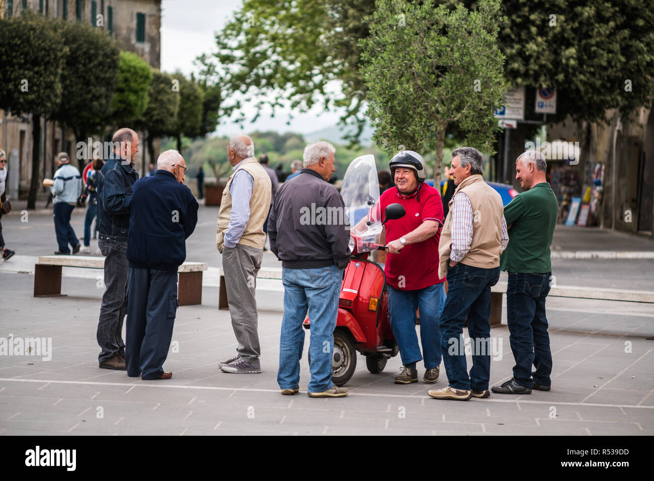 Locam man on the street of the Pitigliano, Tuscany, Italy, Europe Stock ...