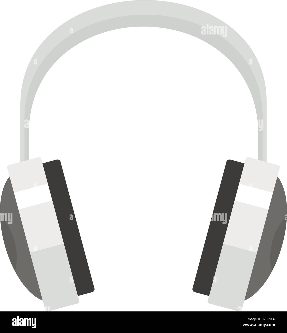 Wired headphones icon. Flat illustration of wired headphones vector ...
