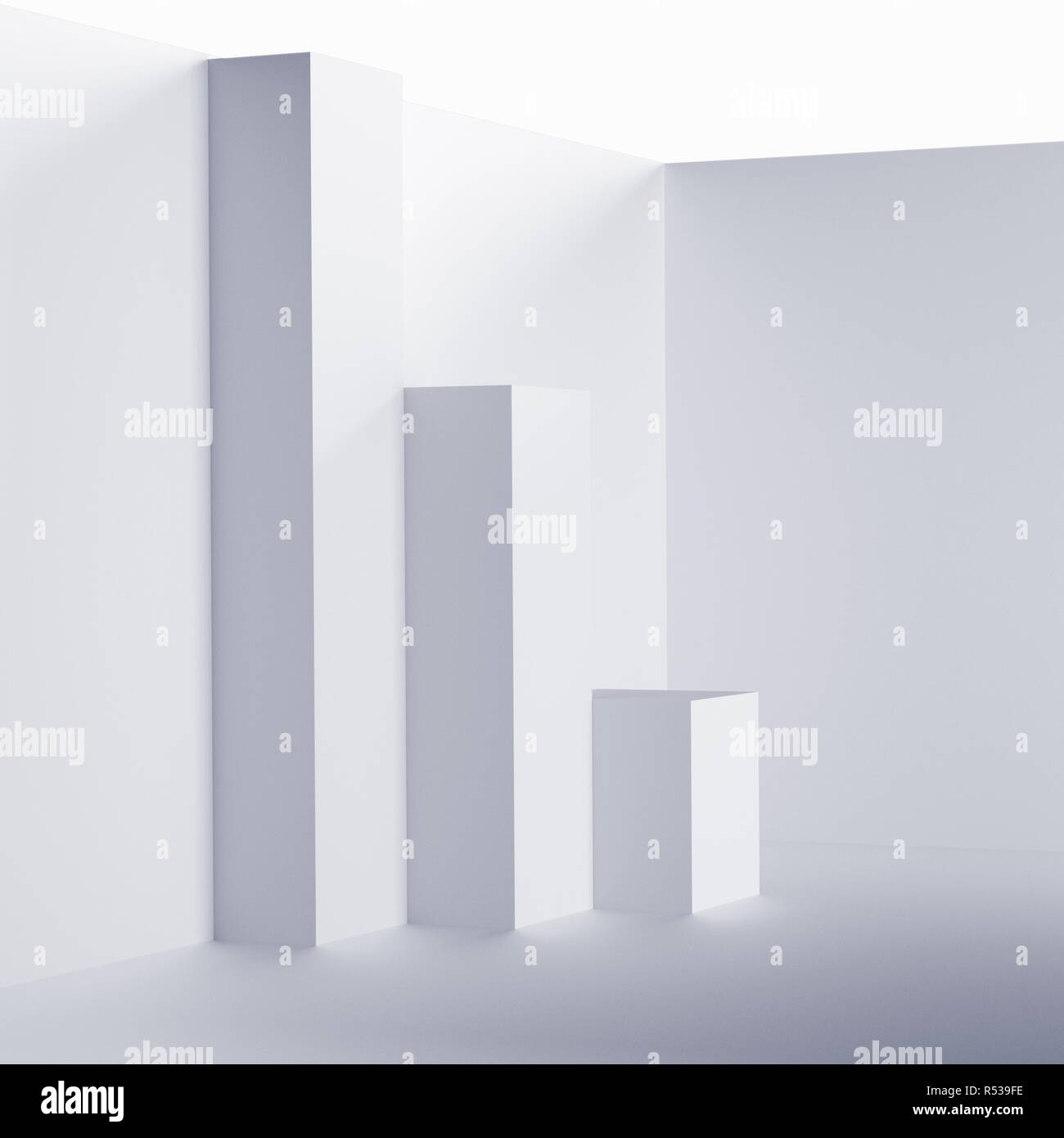 Futuristic Interior Background. White Abstract Living Room Concept ...