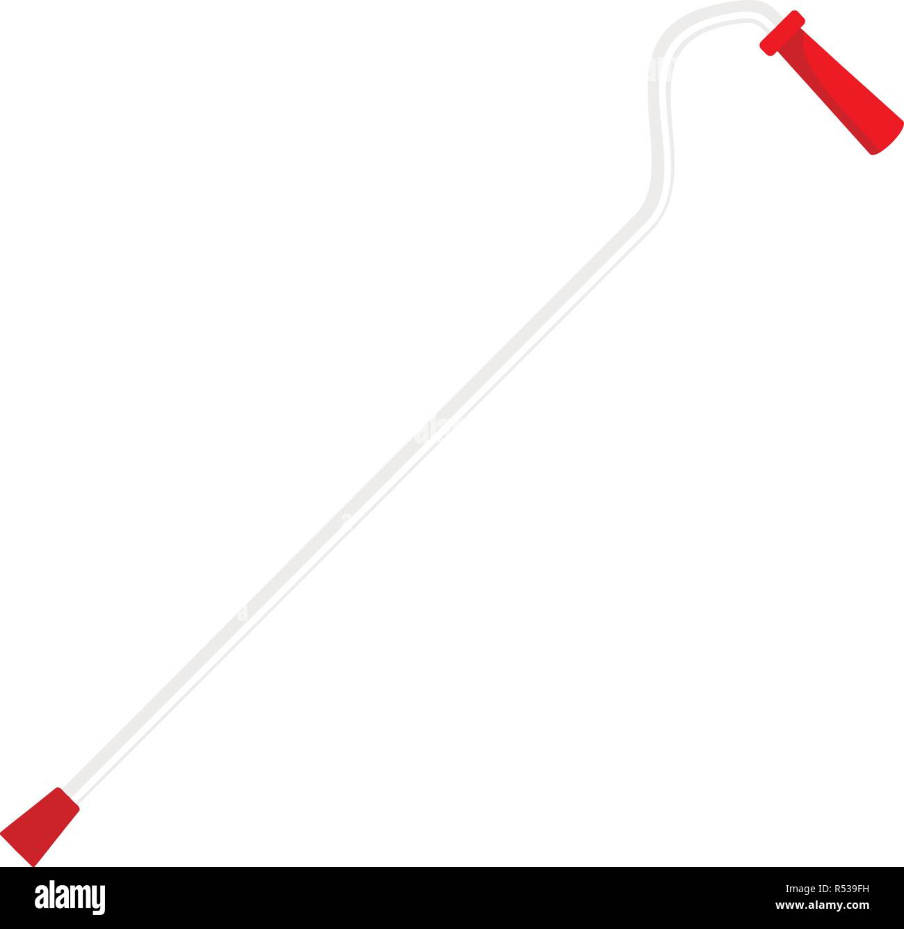 Aged walking stick icon. Flat illustration of aged walking stick vector ...