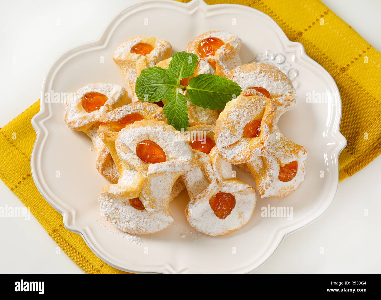 apricot jam filled cookies Stock Photo - Alamy