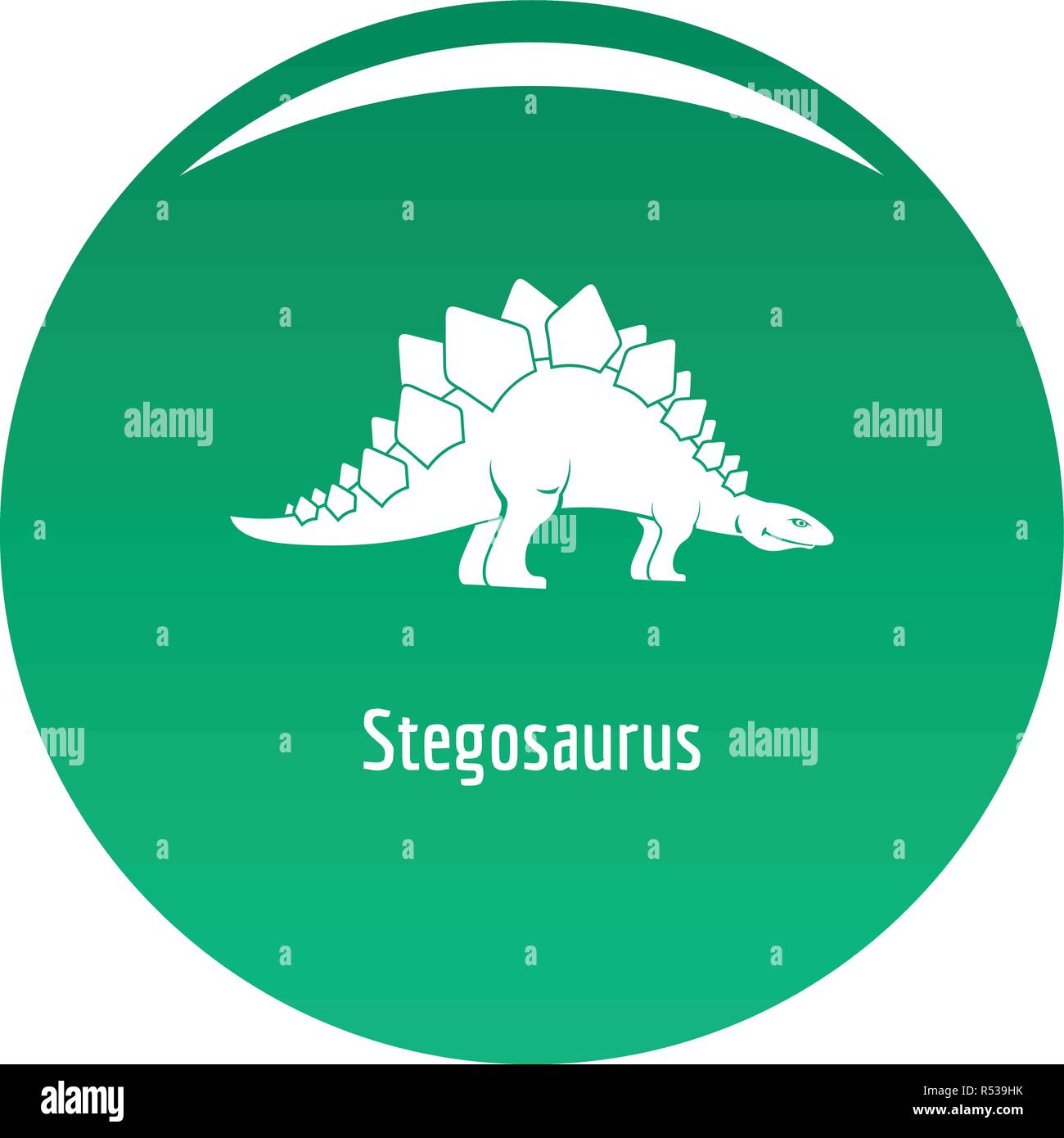Stegosaurus icon. Simple illustration of stegosaurus vector icon for ...