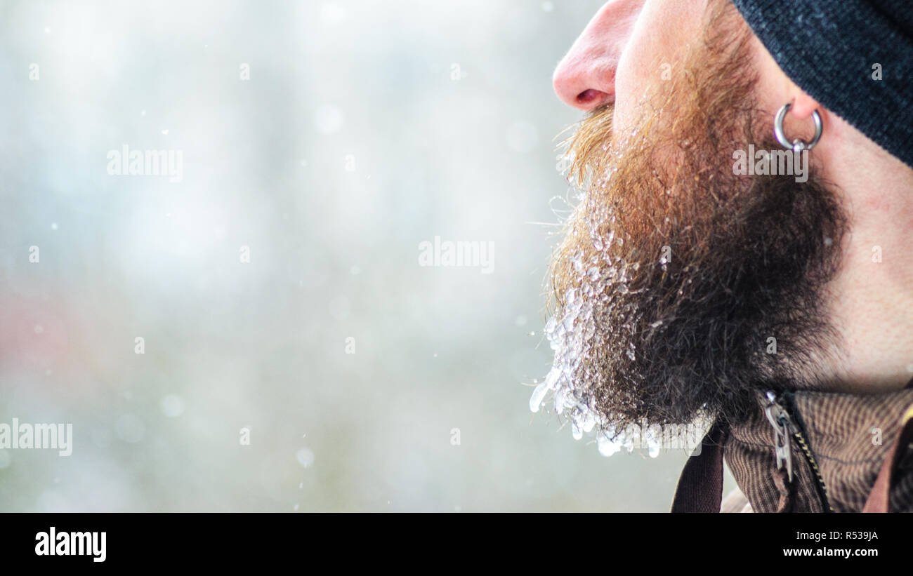 With icicles in the mustache hi-res stock photography and images - Alamy