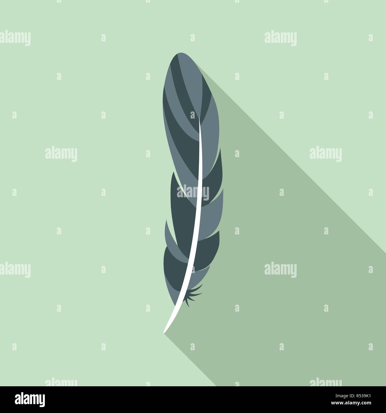 Ink feather icon. Flat illustration of ink feather vector icon for web ...