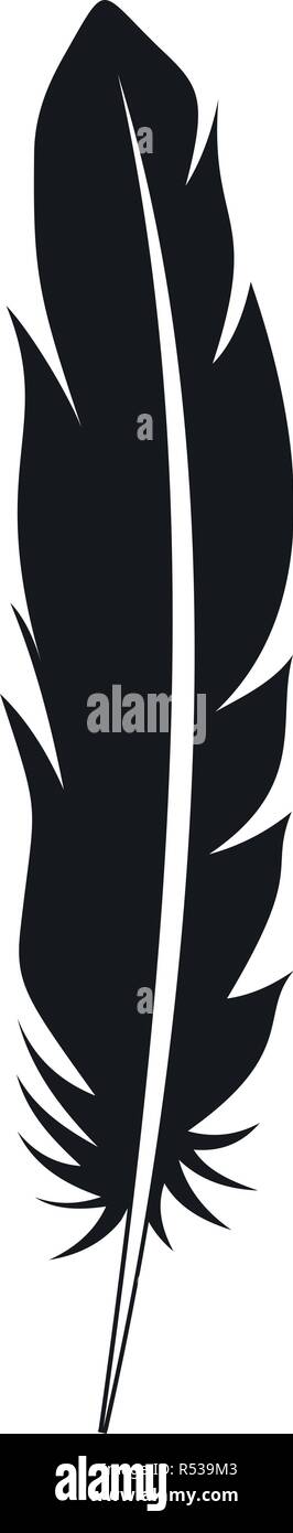 Floating feather icon. Simple illustration of floating feather vector ...