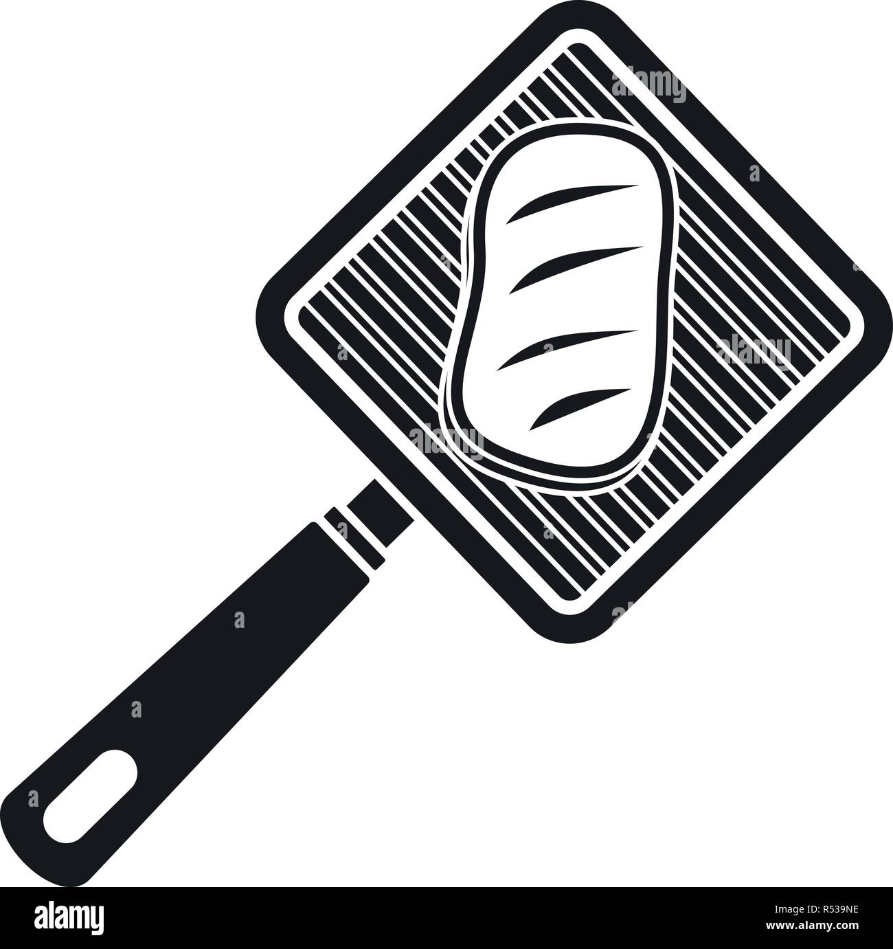 Meat grill icon. Simple illustration of meat grill vector icon for web ...