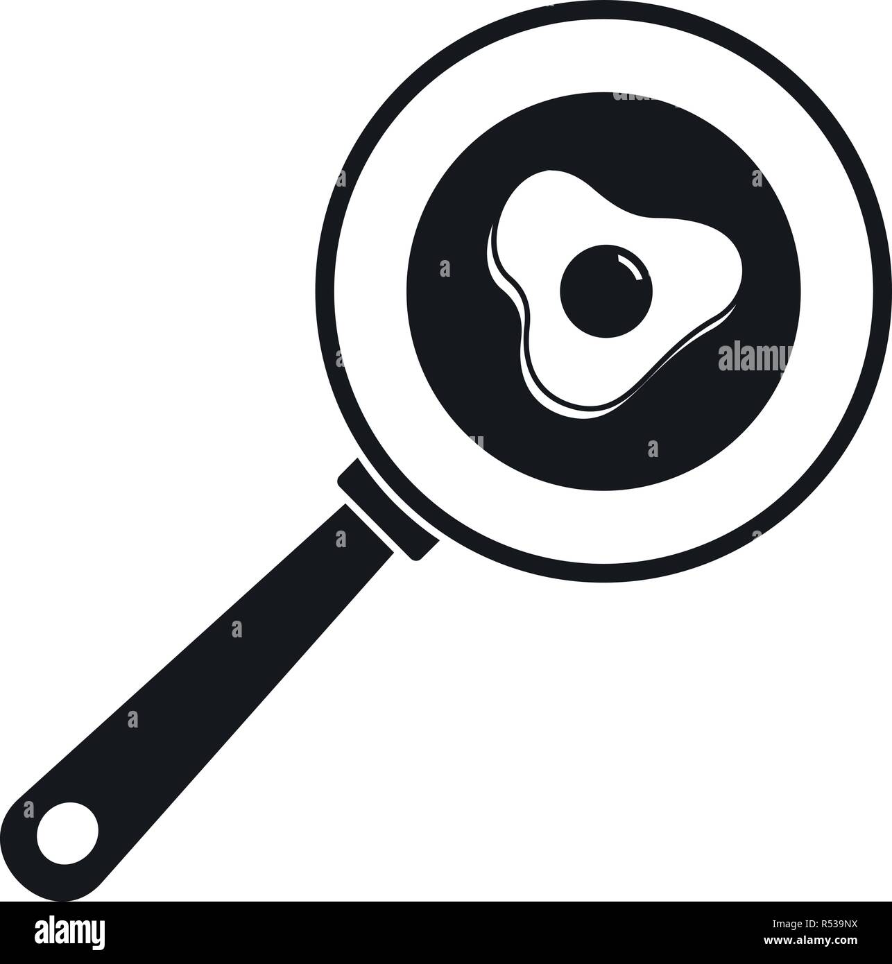 Cooked egg icon. Simple illustration of cooked egg vector icon for web ...