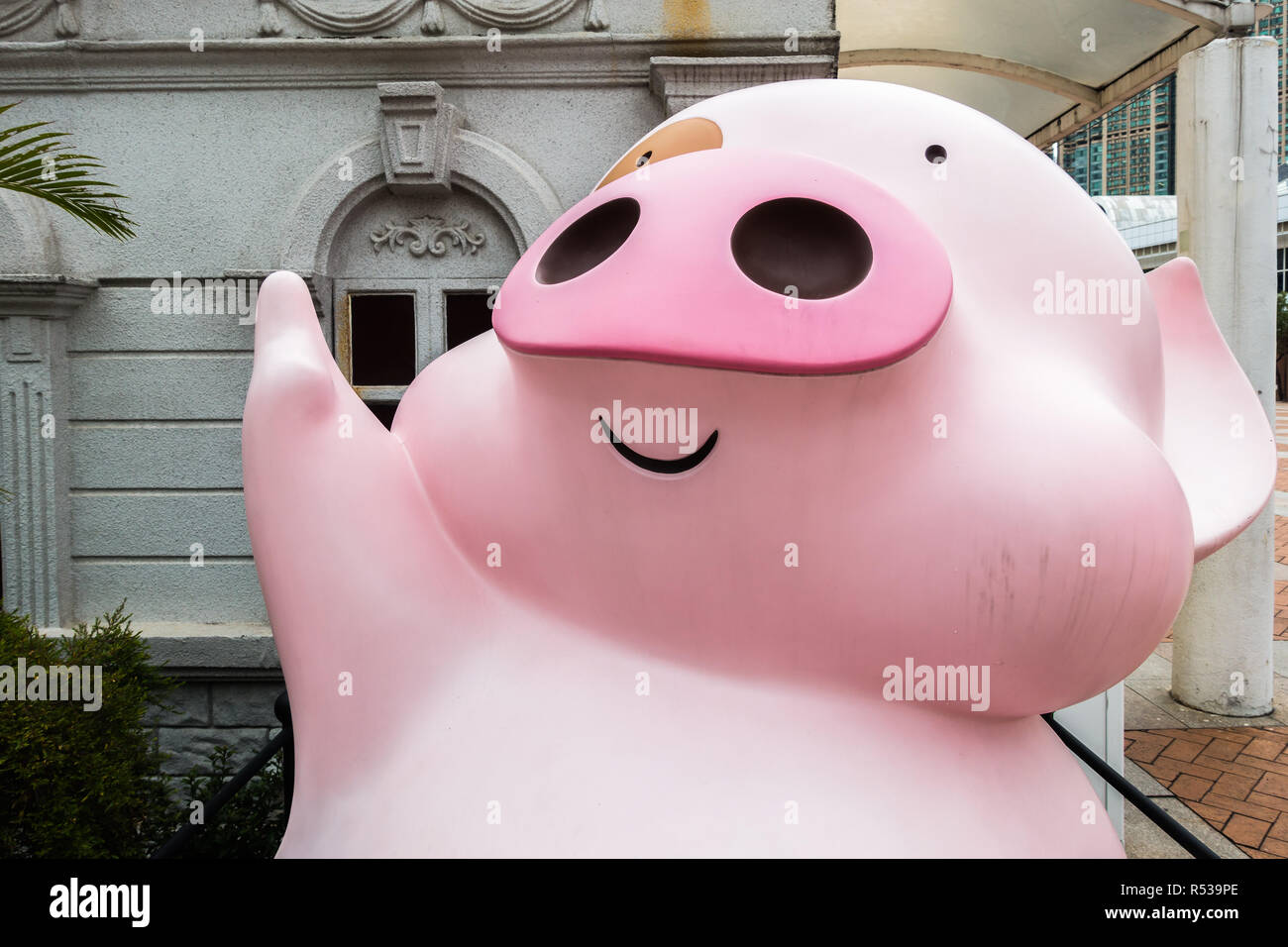 Close-up of McDull statue at Hong Kong Avenue of Comic Stars in Kowloon ...