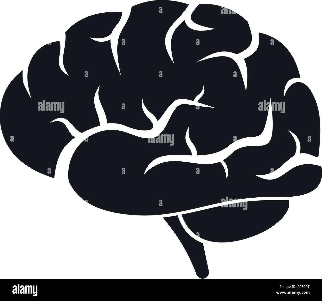 Brain power icon. Simple illustration of brain power vector icon for ...