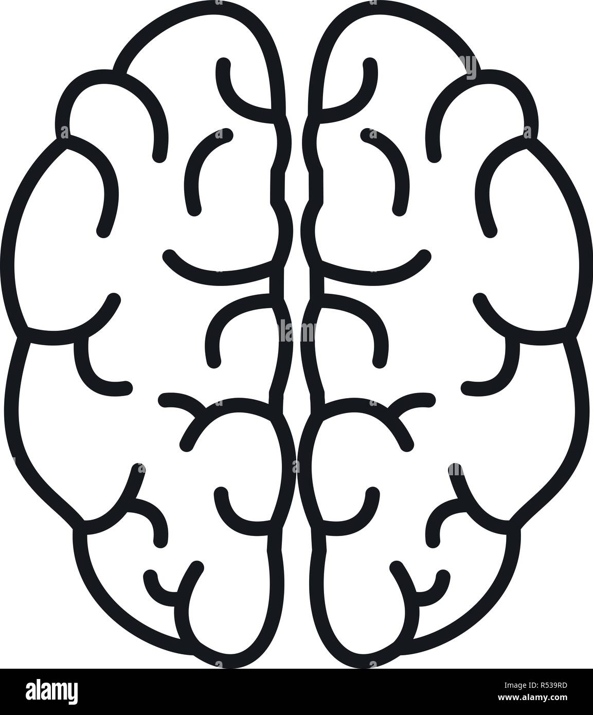 Genius brain icon. Outline genius brain vector icon for web design ...