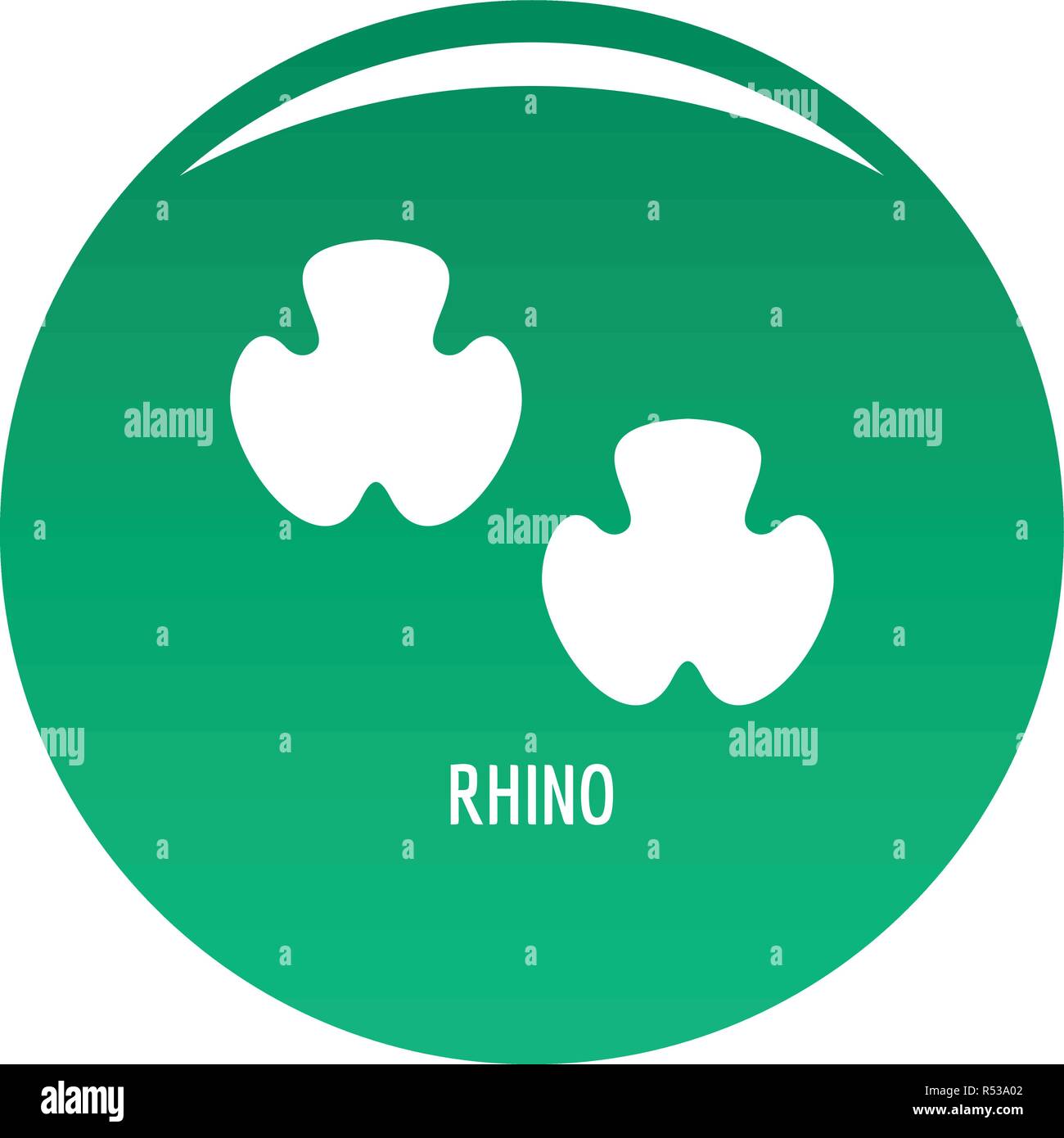 Rhino step icon. Simple illustration of rhino step vector icon for any ...