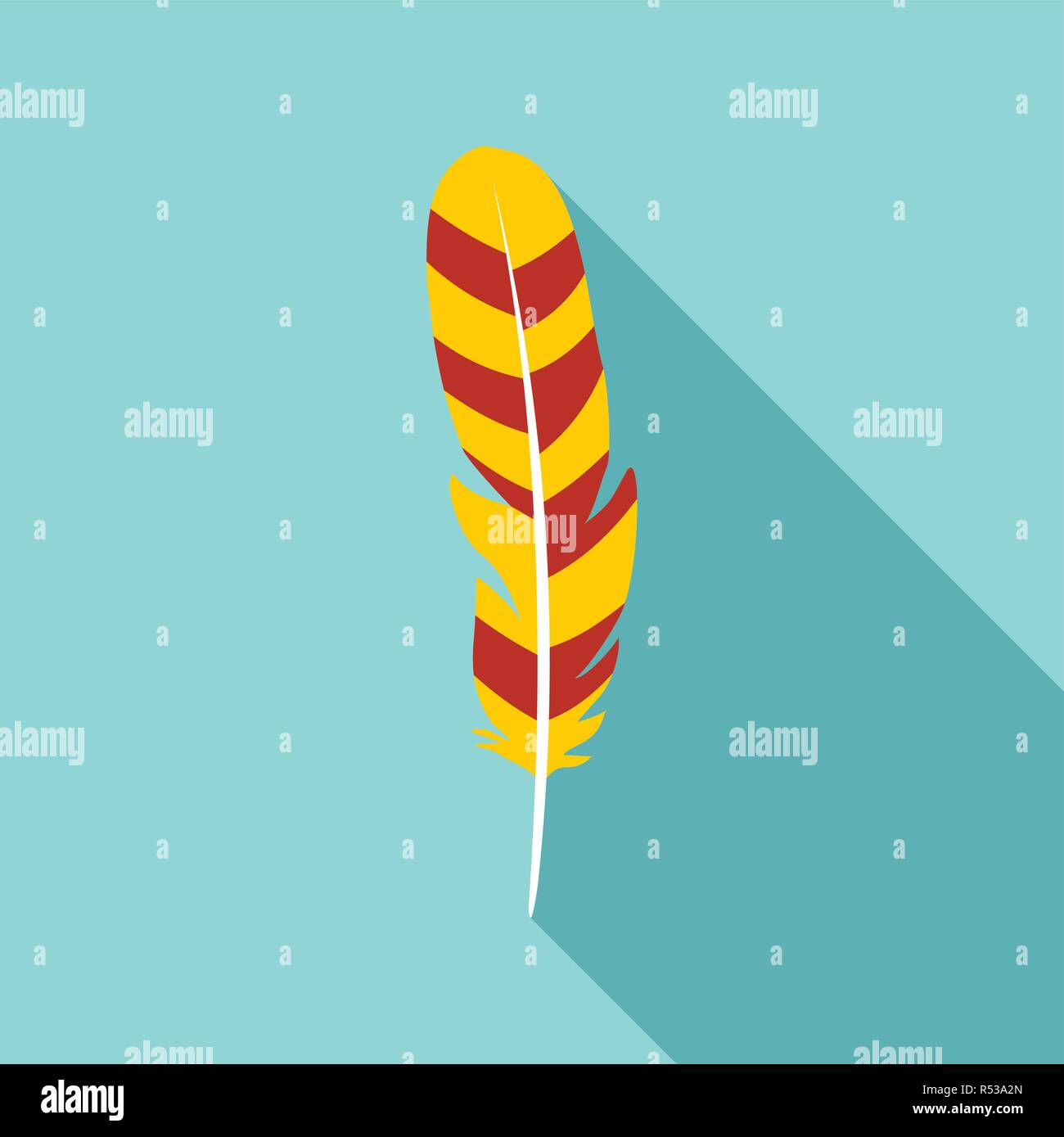 Beautiful feather icon. Flat illustration of beautiful feather vector ...