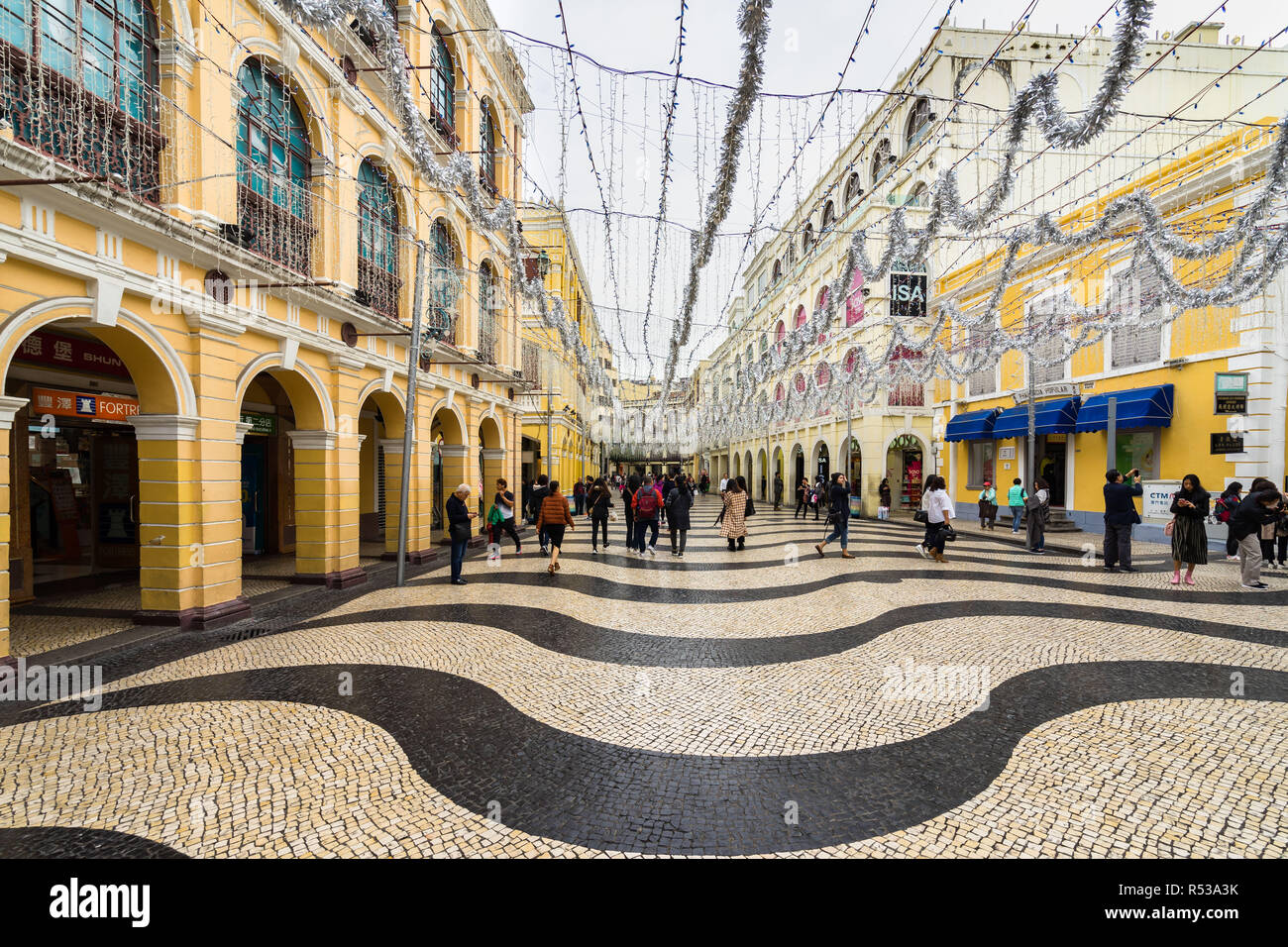 Portuguese inspired buildings in Senado Square, part of the historic ...